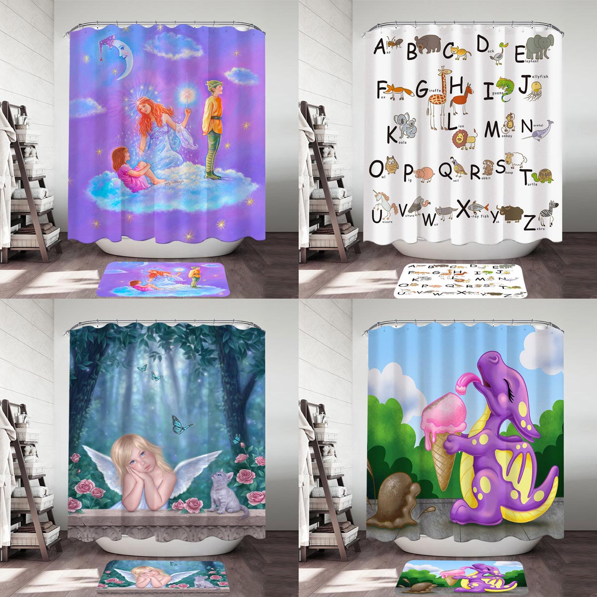 Children's Shower Curtain | Fun and Creative Kids Bathroom Ideas ...