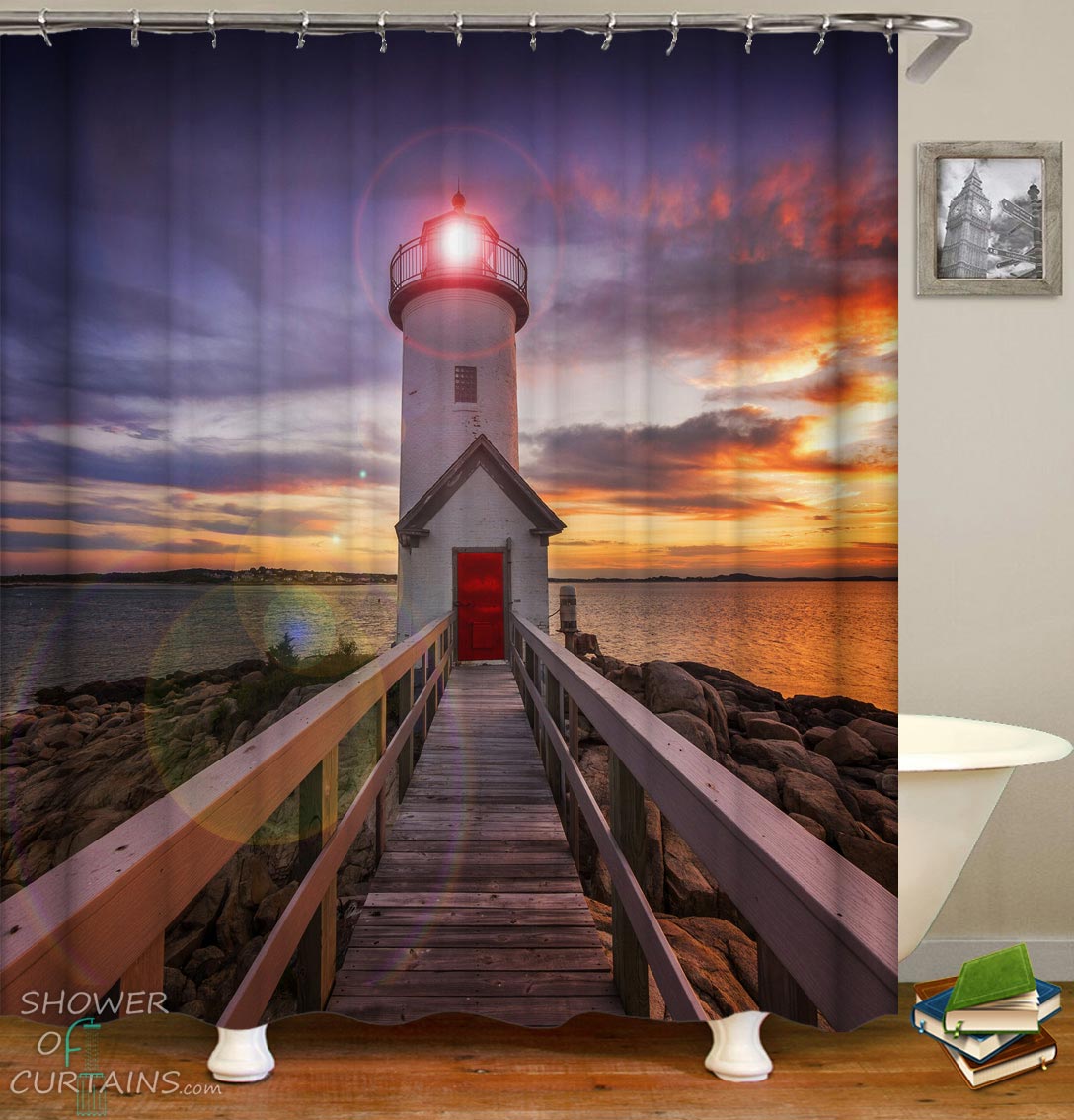 Lighthouse Shower Curtain Collection | Shower of Curtains