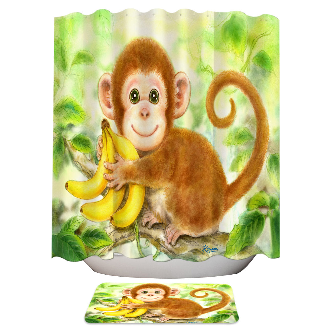 Monkey Shower Curtain | Fun and Playful Designs at Shower of Curtains